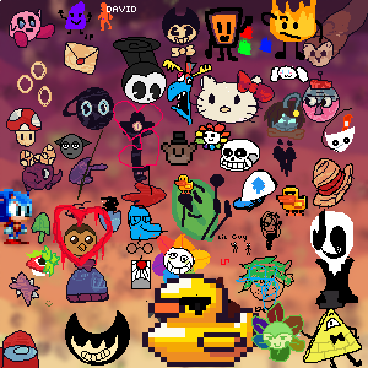 Pixilart - KEEP ADDING CARTOONS (or characters) by LunaTheTuna