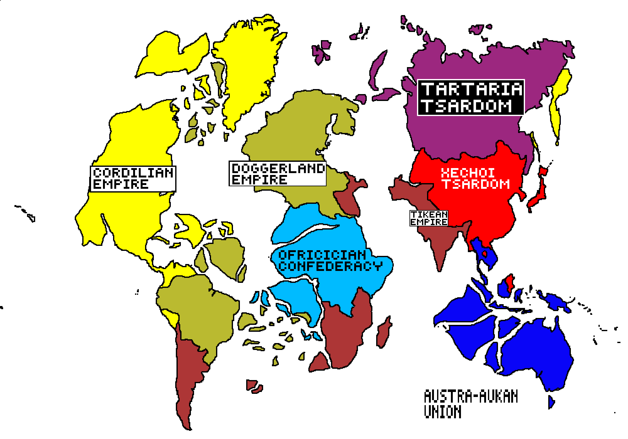 Pixilart - Bellum Terrarum World Map by AgentTWX