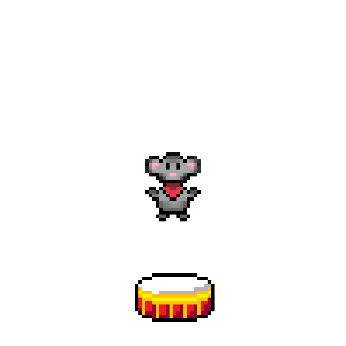 Pixilart - Mouse playing the Drums. by JaydenArt-1