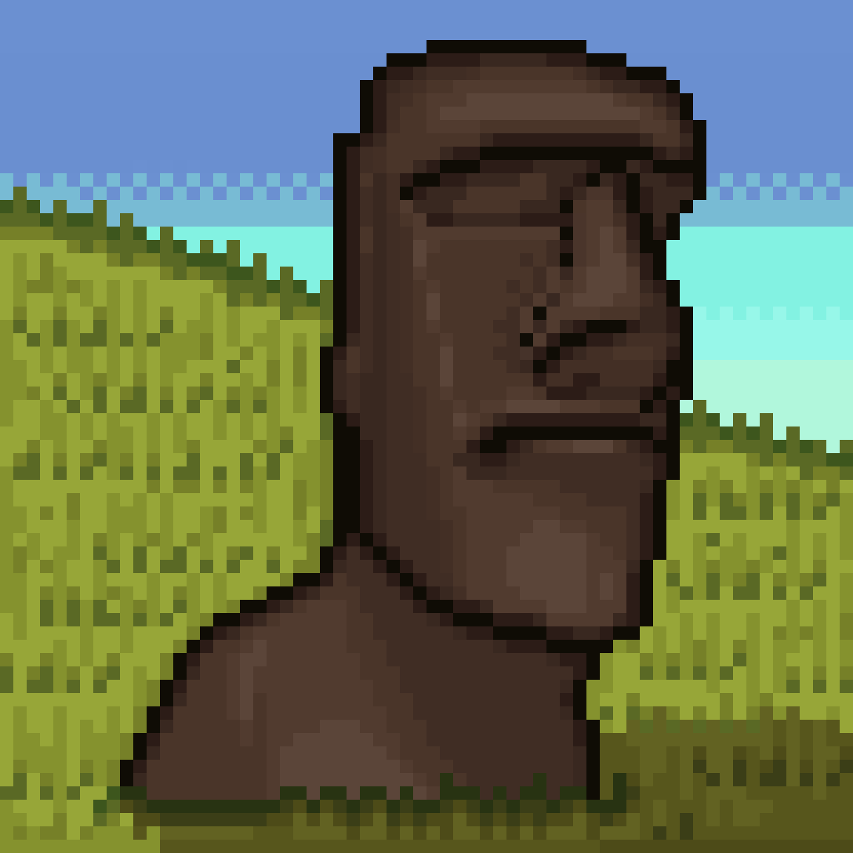 Moai Head - Daily Art Challenge - Pixilart