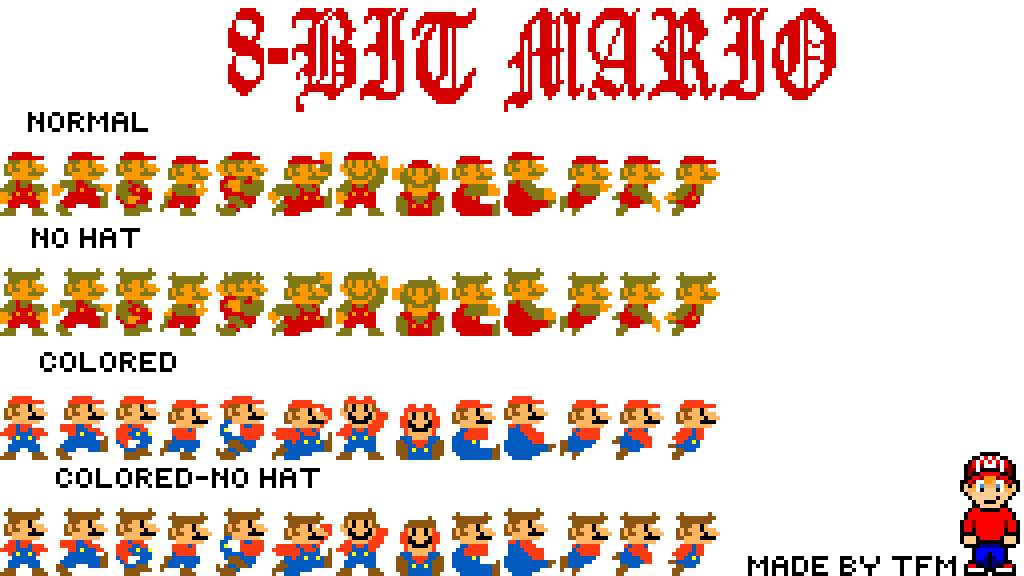 16 Bit Mario Sprite Sheet