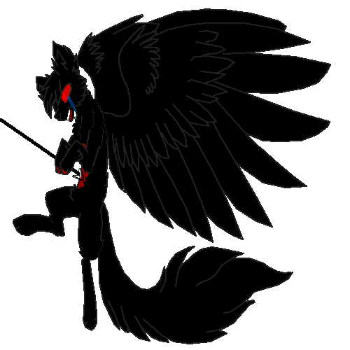 Evil Wolf With Wings