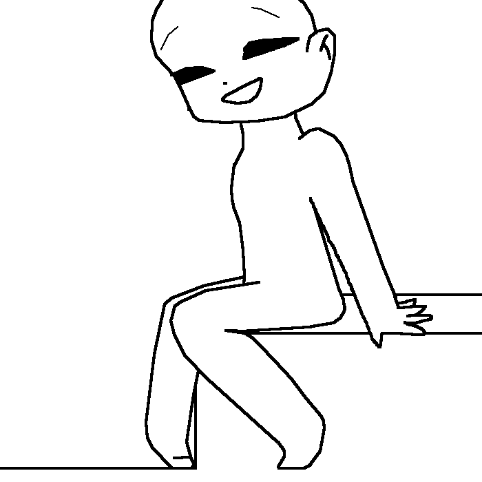 Anime Base Girl Sitting