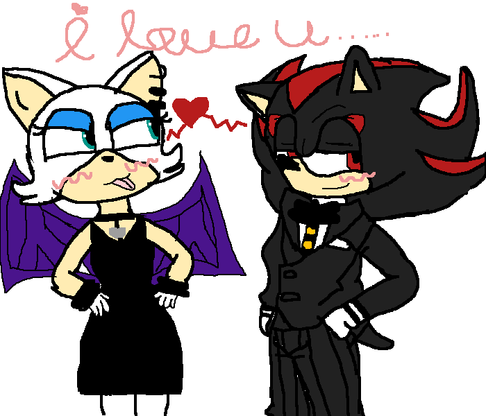 Sonic X Shadow And Rouge Kiss