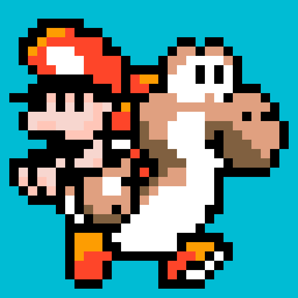 Baby Mario And Yoshi Sprite