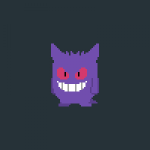Gastly Haunter Gengar Pixel Art