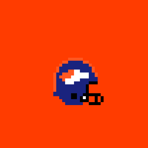 Denver Broncos Logo Pixel Art Denver Broncos (Tecmo Super Bowl