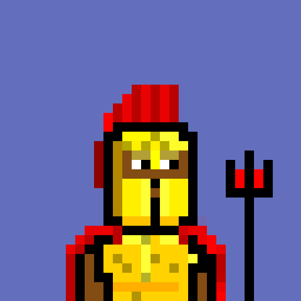 Spartan Warrior Pixel Art