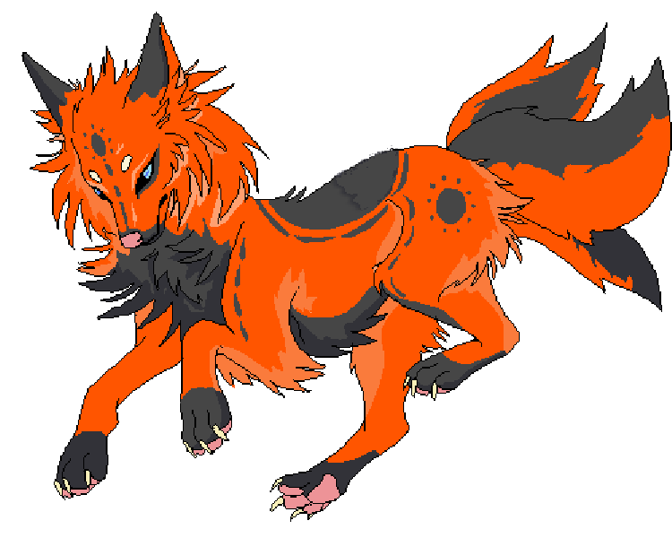 Anime Fire Wolf
