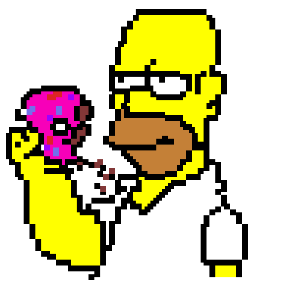 Homer Simpson Pixel Simpsons' Pixel Art Fan Tribute Will Become The