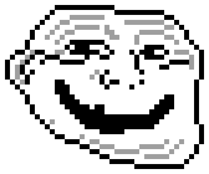 Minecraft Pixel Art Grid Troll Face Troll Face, Trollface, Rage Comic,