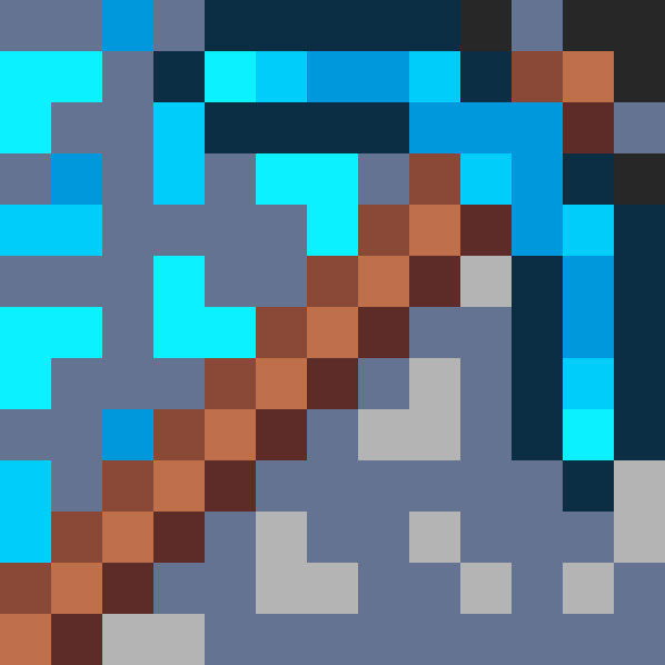 Diamond Pickaxe Pixel Art