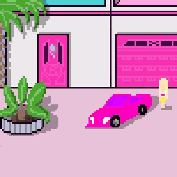 Parking Garage Pixel Art HD Wallpaper: Empty Parking Lot, Light,