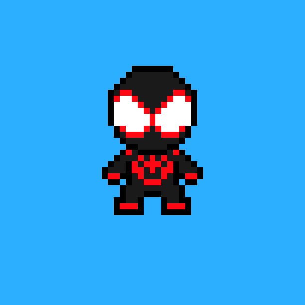Easy Pixel Art Grid Spider Man Spider Man Pixel Art – BRIK