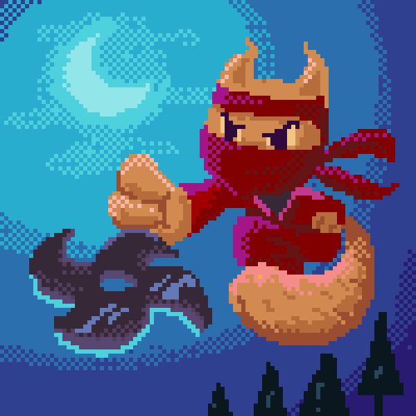 Ninja Squirrel Drawing