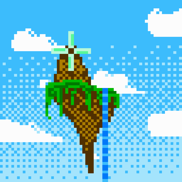 Floating Island Pixel Art Pixel Art Isometric Islands In The Sky With