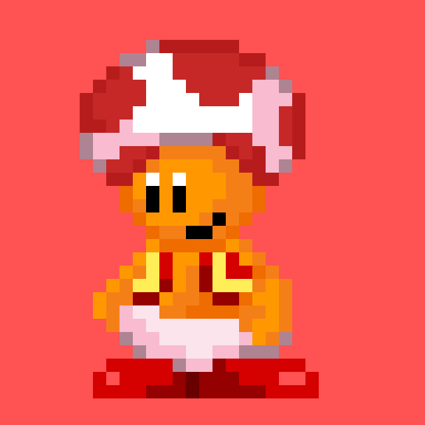Mario Sprites 8 Bit Toad