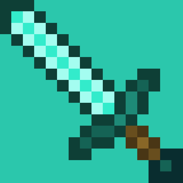 Diamond Sword Pixel Art