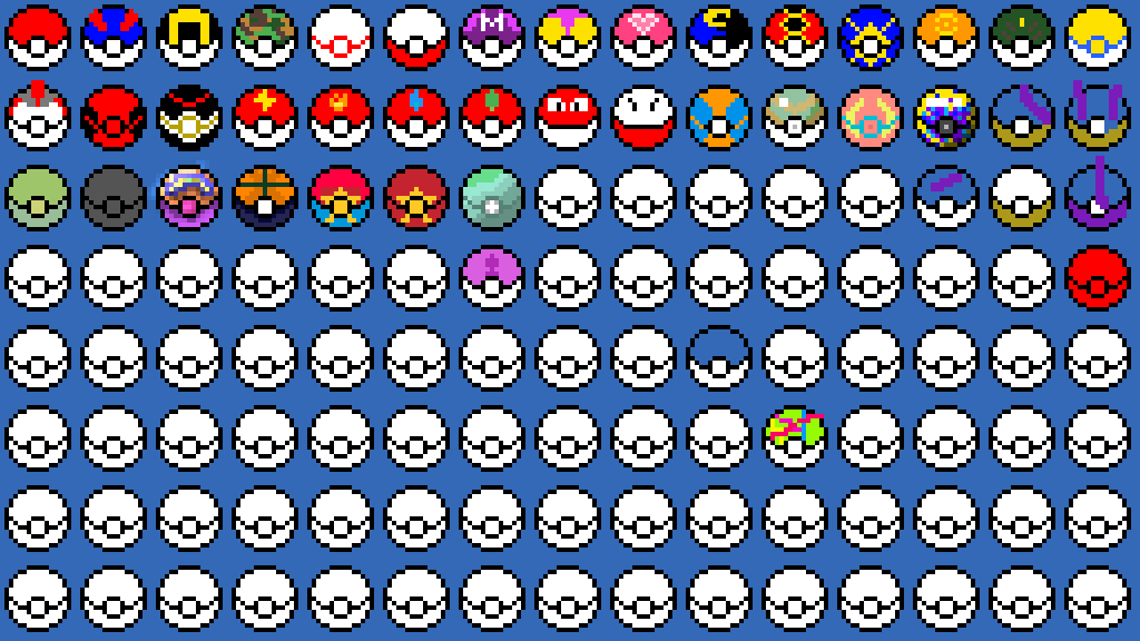 All Pokeball Sprites