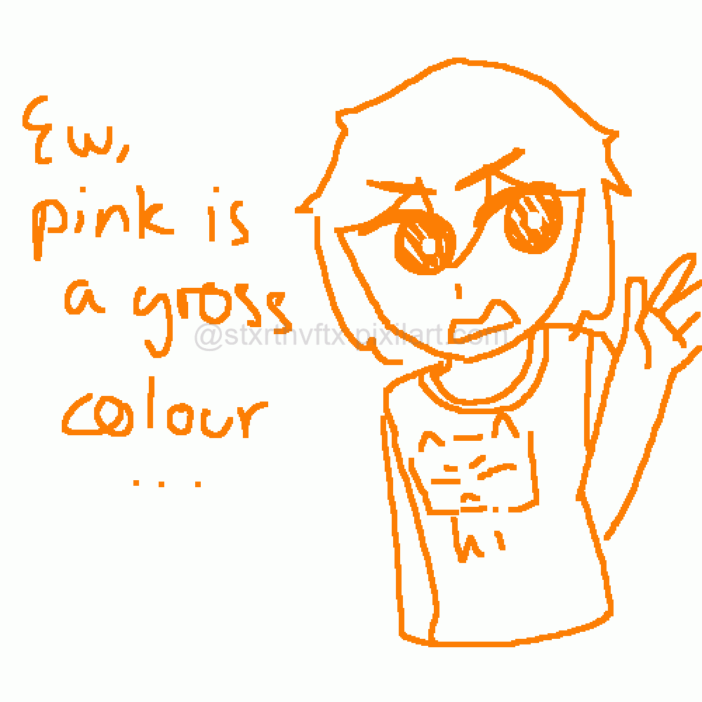 Pixilart - “Ew, Pink Is A Gross Colour…” by stxrthvftx