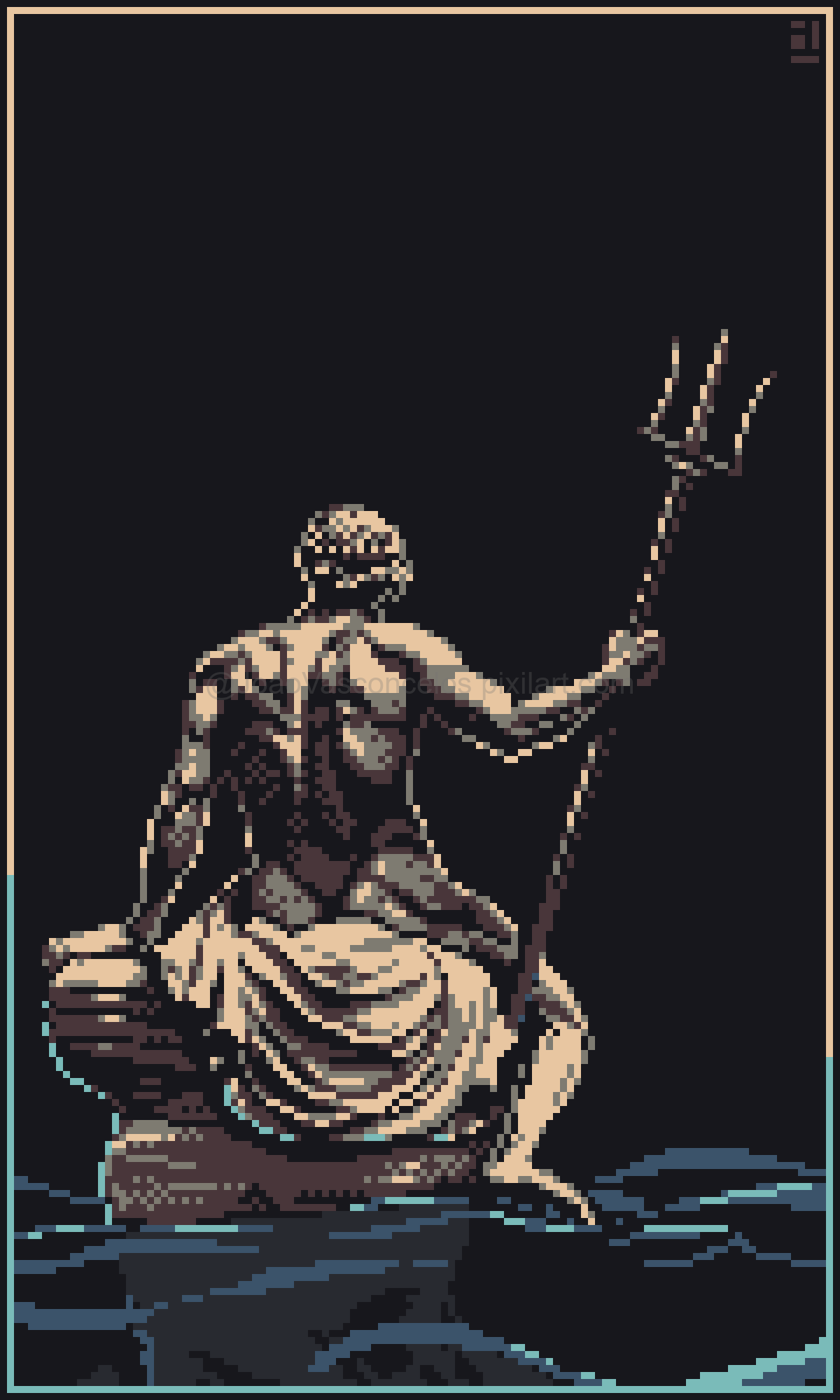 Pixilart - Poseidon by JoaoVasconcelos