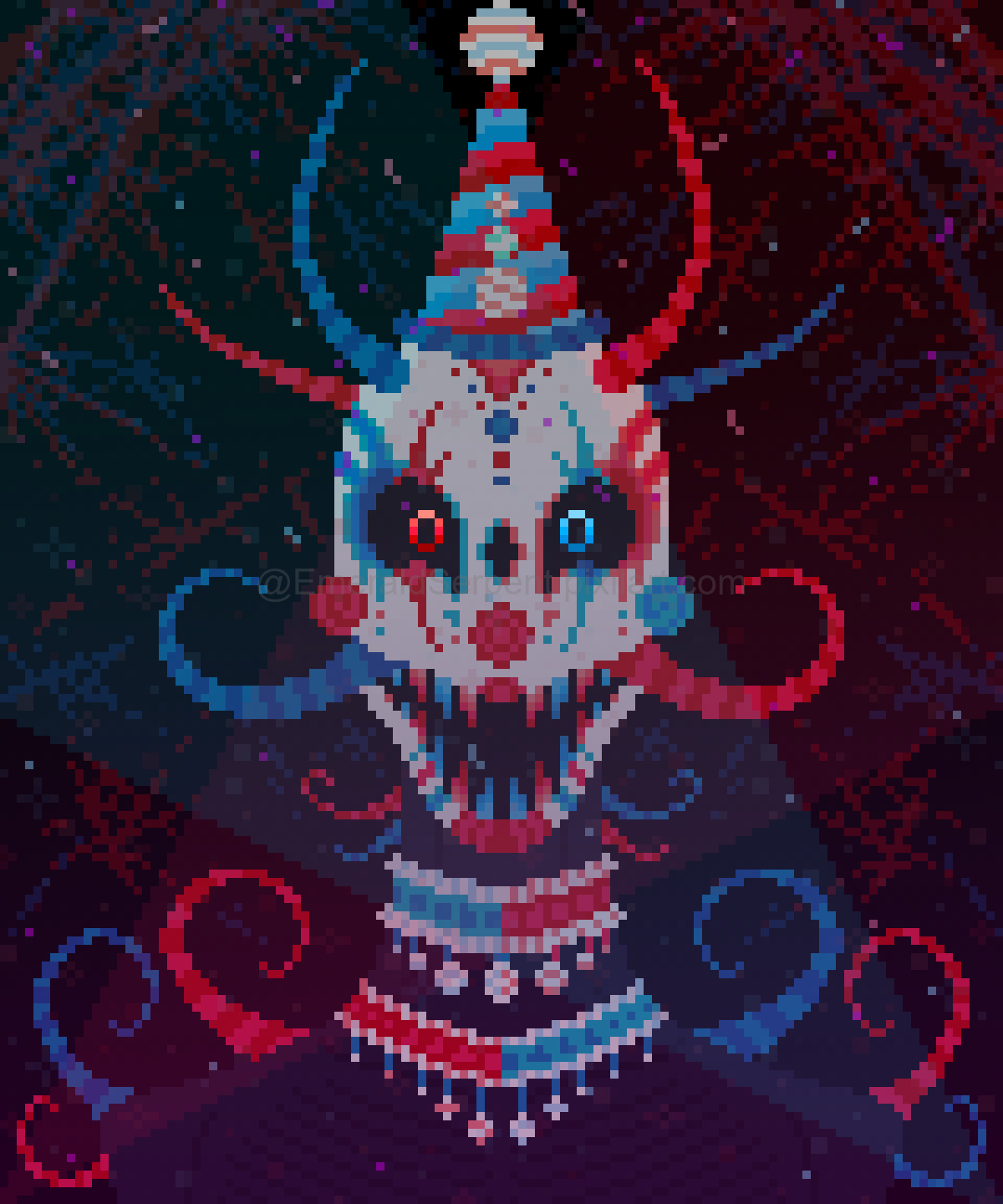 Pixilart - The Circus Oni by EmeraldSerpent