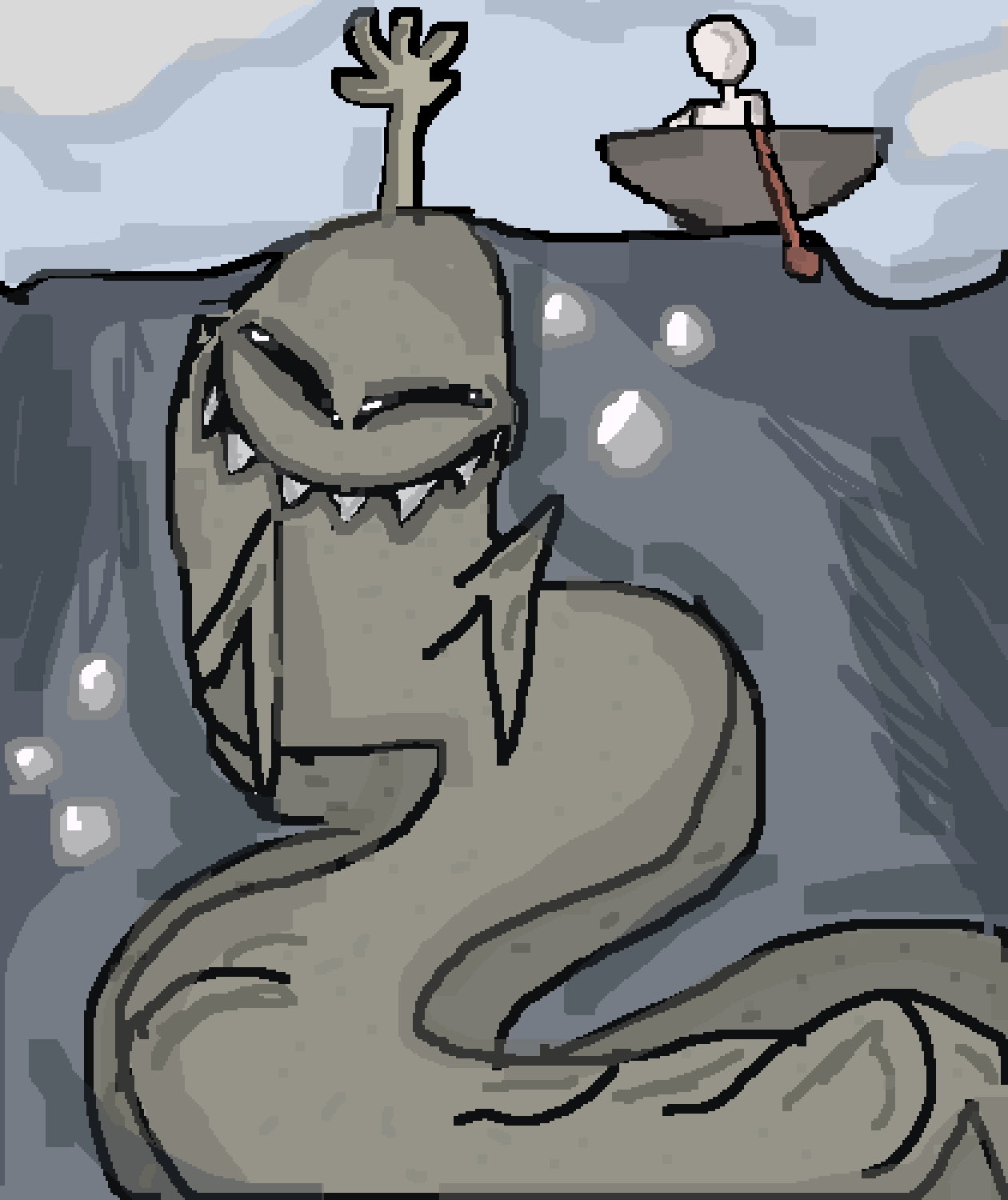 Pixilart - hand sea monster by Chloe-corgi