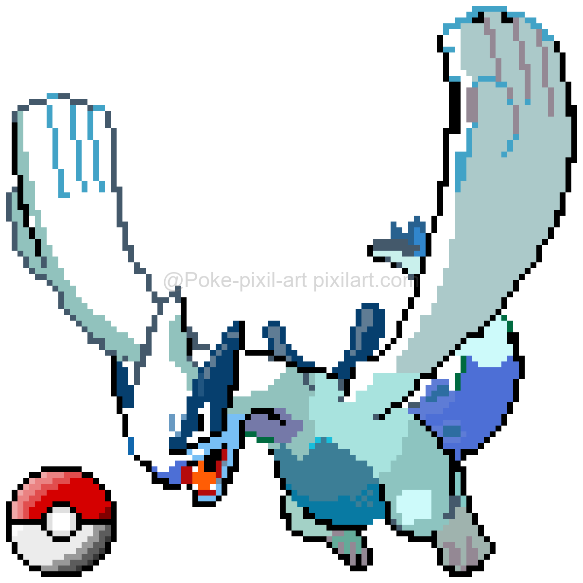Pixilart - Pixel Lugia by ZenkaiGuy