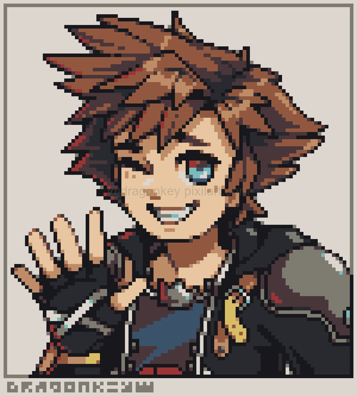 Pixilart - sora kingdom hearts by dragonkey