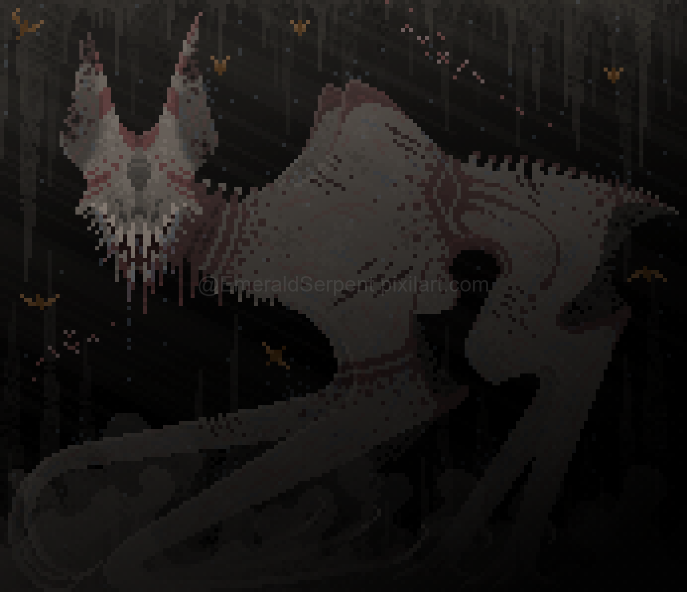 Pixilart - ---- Bat by EmeraldSerpent