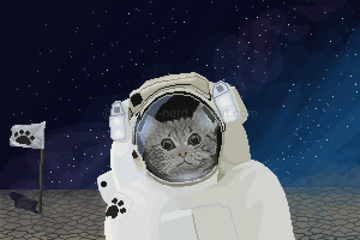Pixilart - Moon Cat by Biology-nerd
