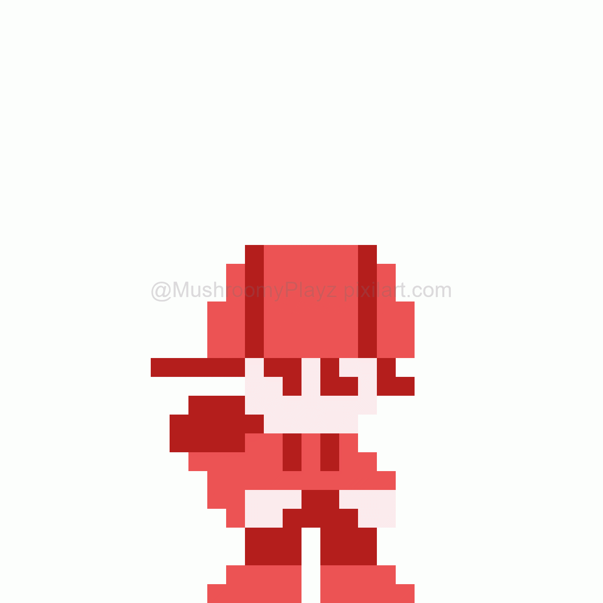 Pixilart - 8-Bit Reddrick Crouch (Super Mushroom/SMB1) by MushroomyPlayz