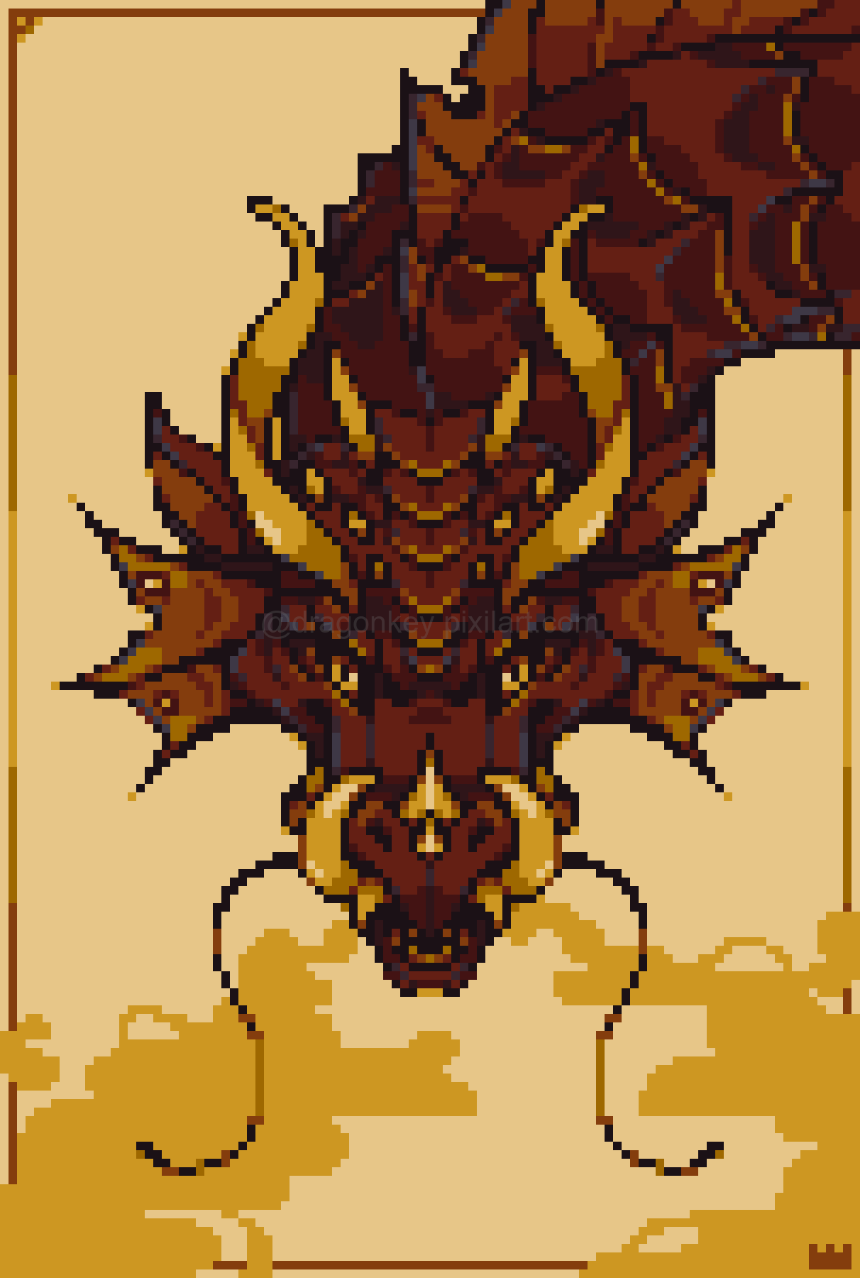 Pixilart - Red Dragon by dragonkey
