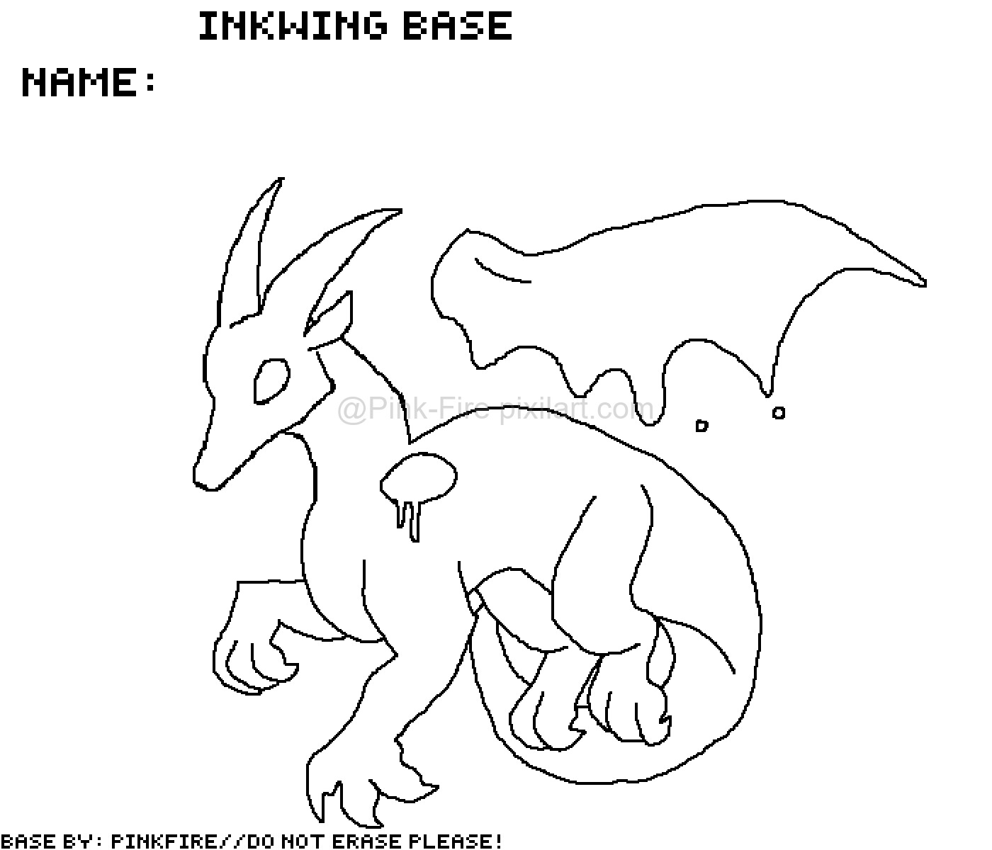 Pixilart - InkWing Base by Pink-Fire