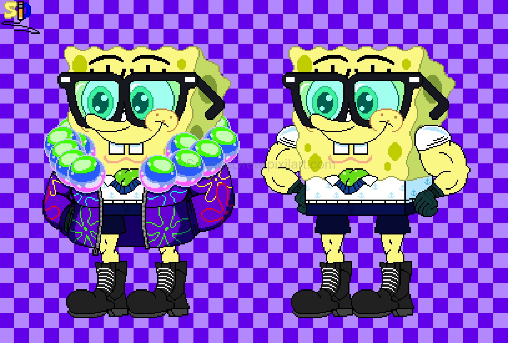 Pixilart - SpongeDrew Side View Angle by SpongeDrew