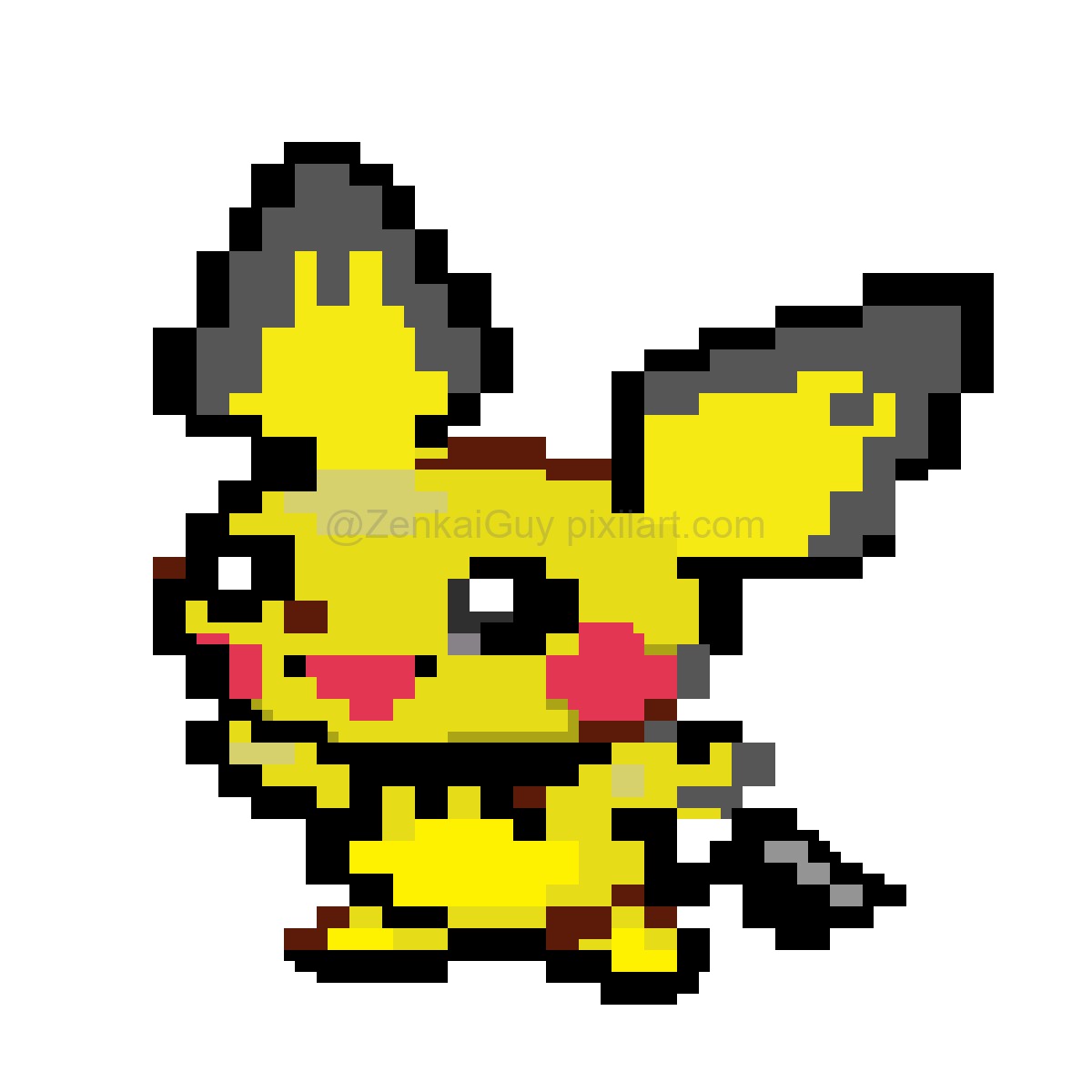 Pixilart - Pixel Pichu by ZenkaiGuy