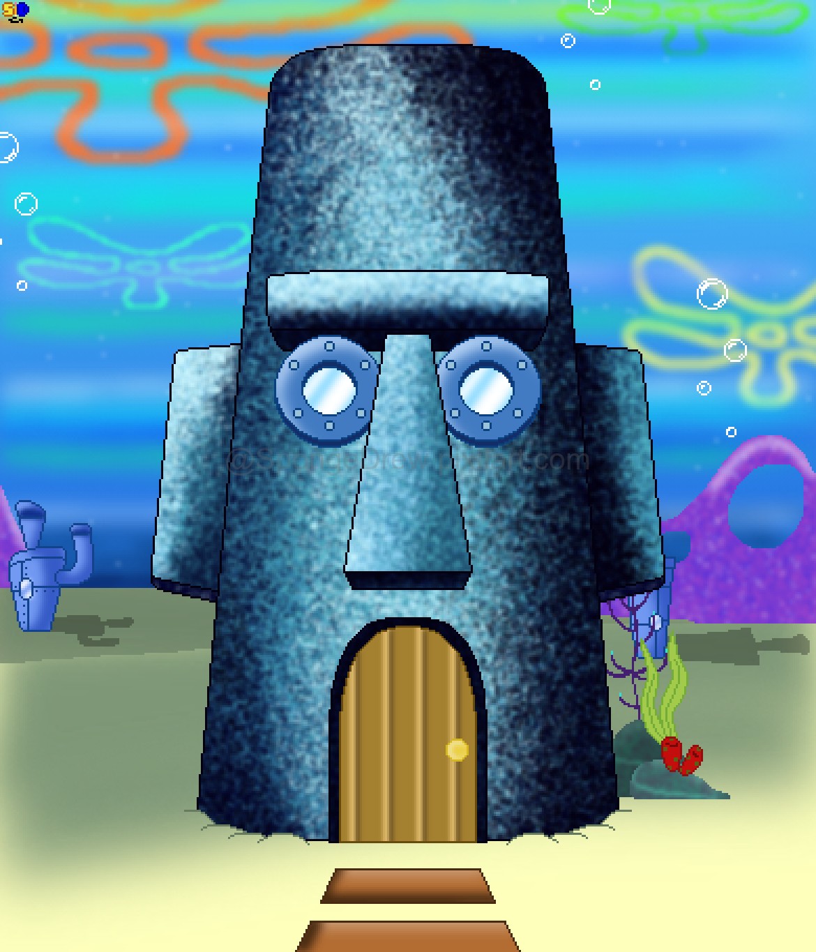 Pixilart - Squidward's House v3 by SpongeDrew