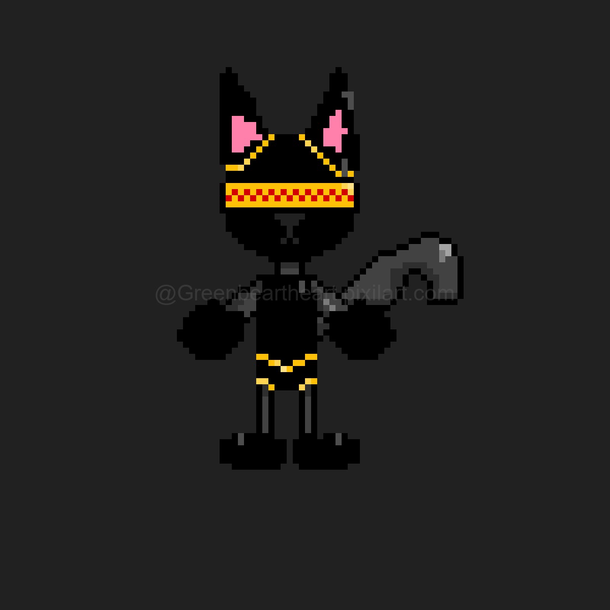 Pixilart - Danzig the robotic cat by Greenbeartheart