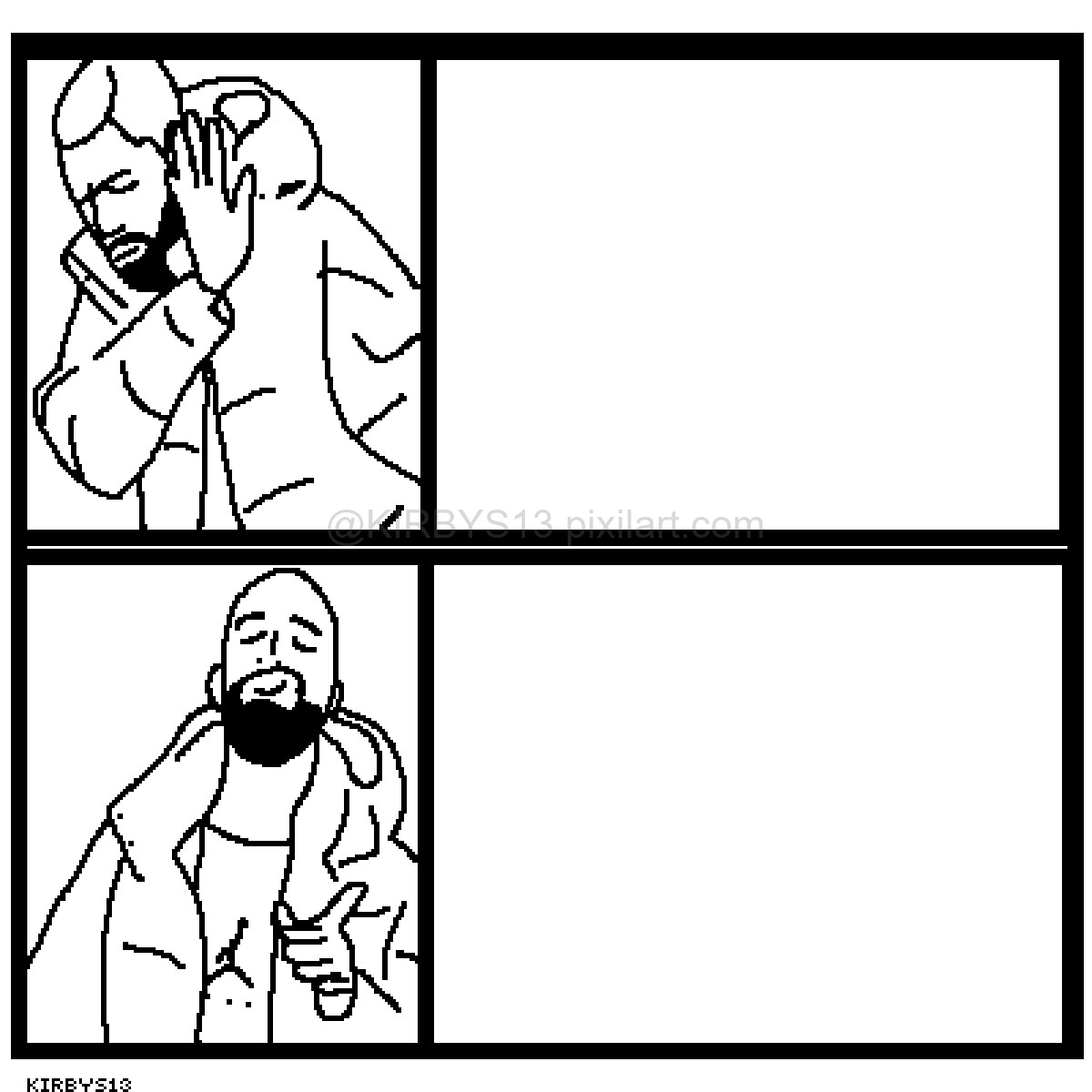 Pixilart - Drake meme format by KIRBYS13