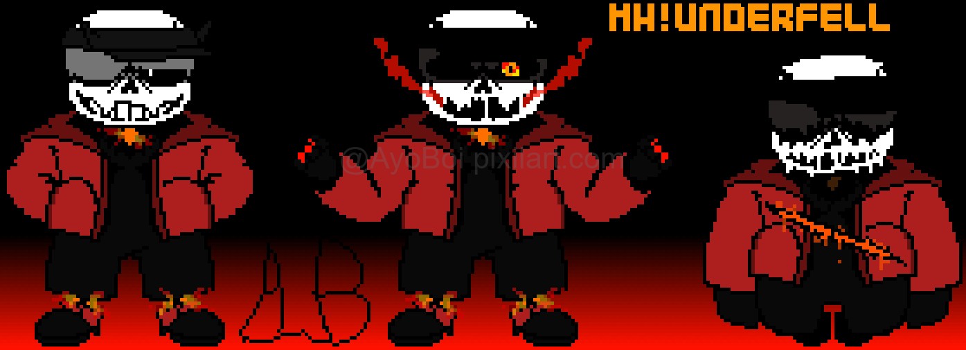 Pixilart - MH!Fell Sans Sprites by AyoBoi