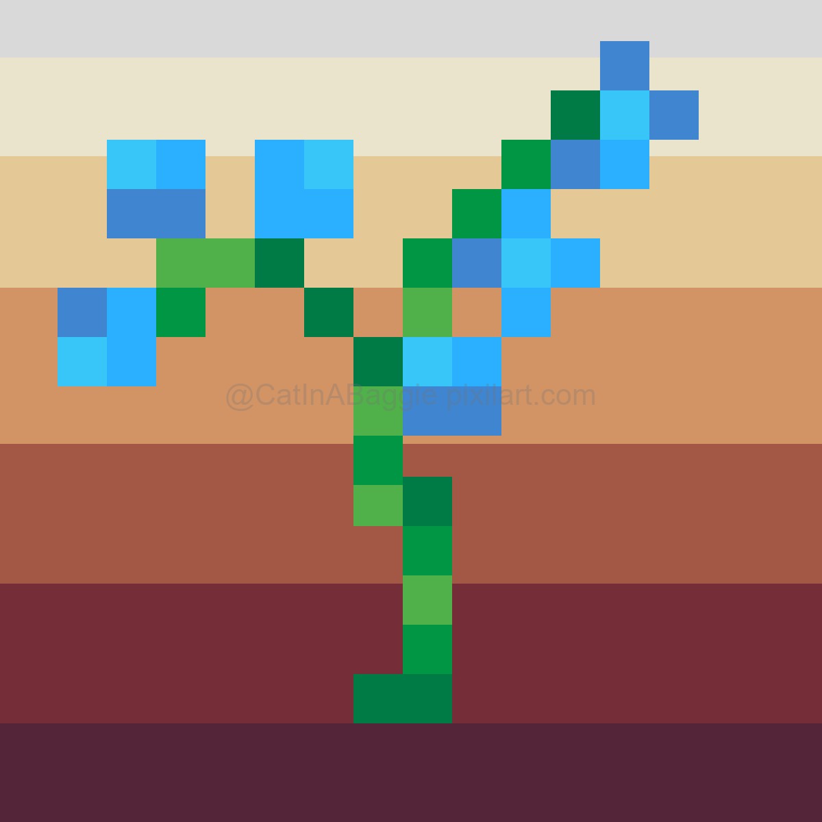 Pixilart - Minecraft Blue Orchid by CatInABaggie
