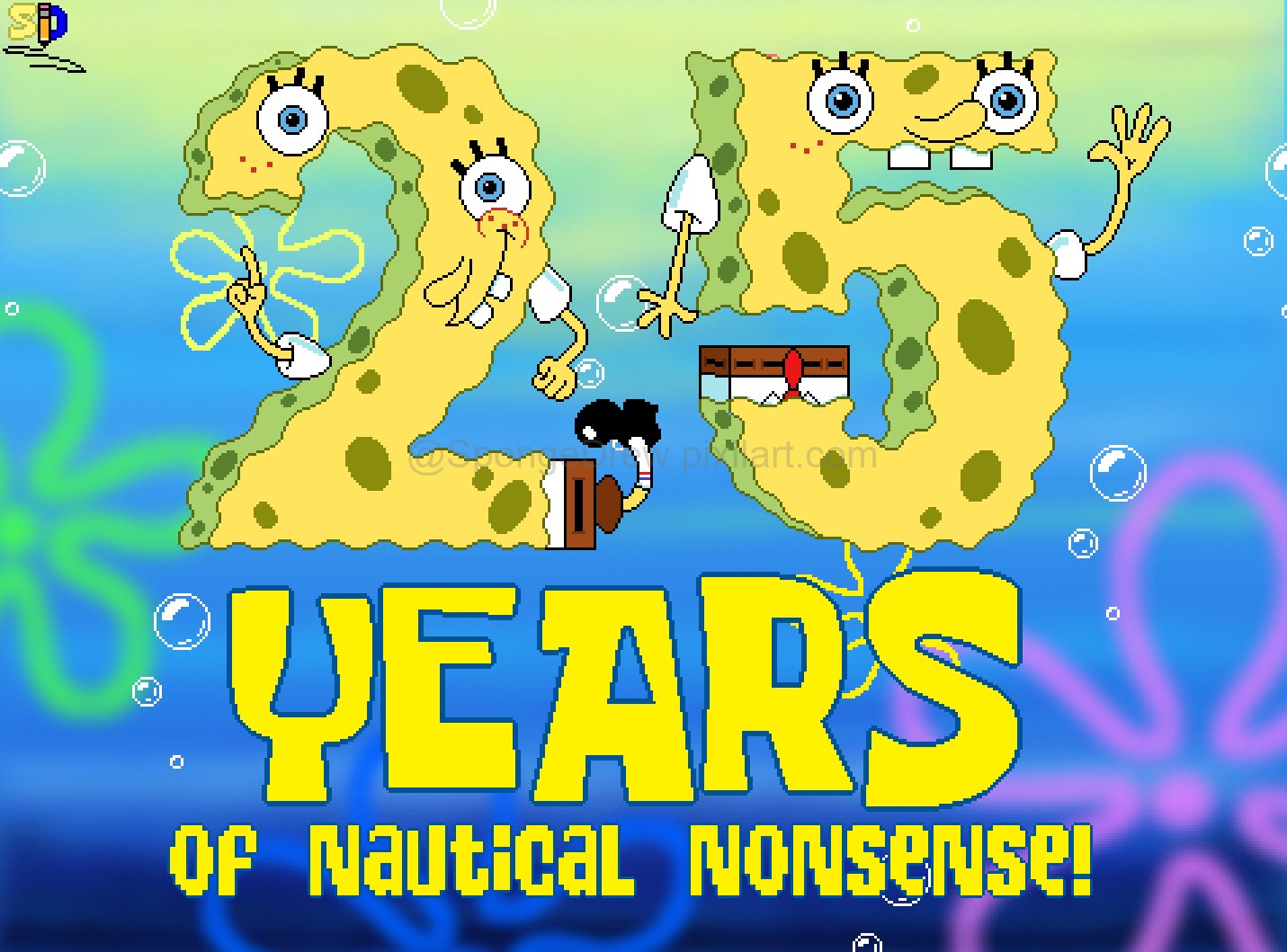 Pixilart - 25th Anniversary of SpongeBob SquarePants! by SpongeDrew