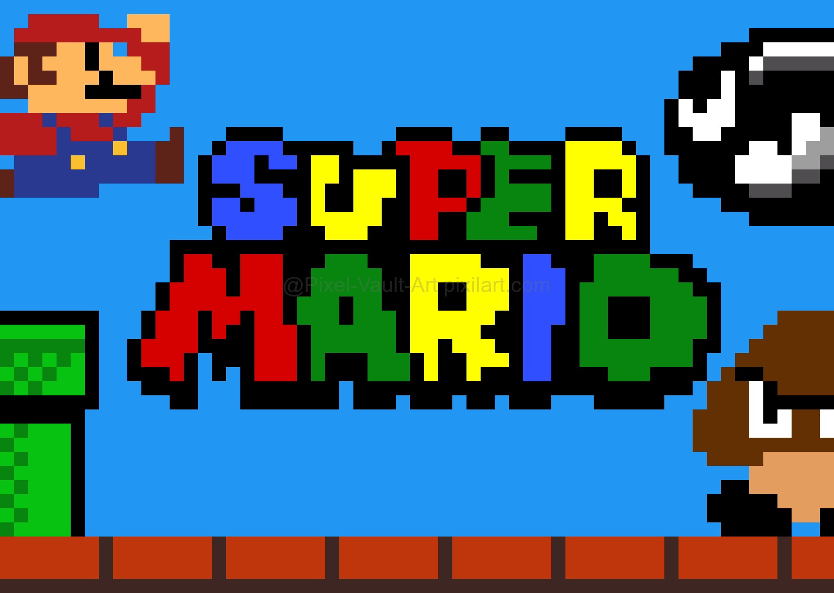 Pixilart - Custom Super Mario Piece by Pixel-Vault-Art