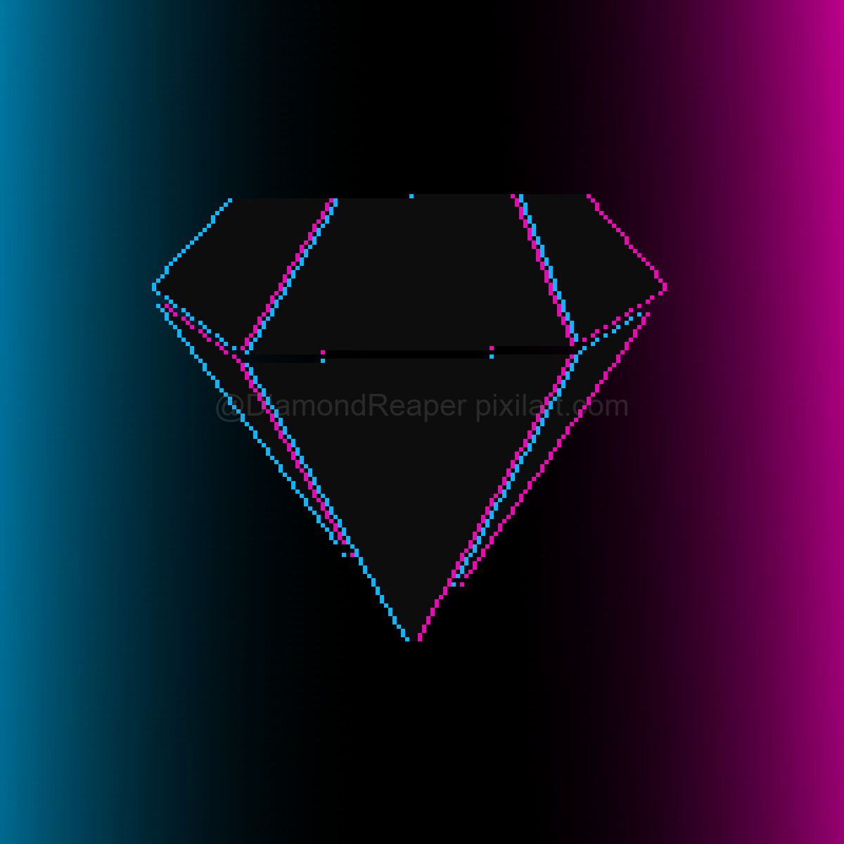 Pixilart - Neon Logo PFP by DiamondReaper