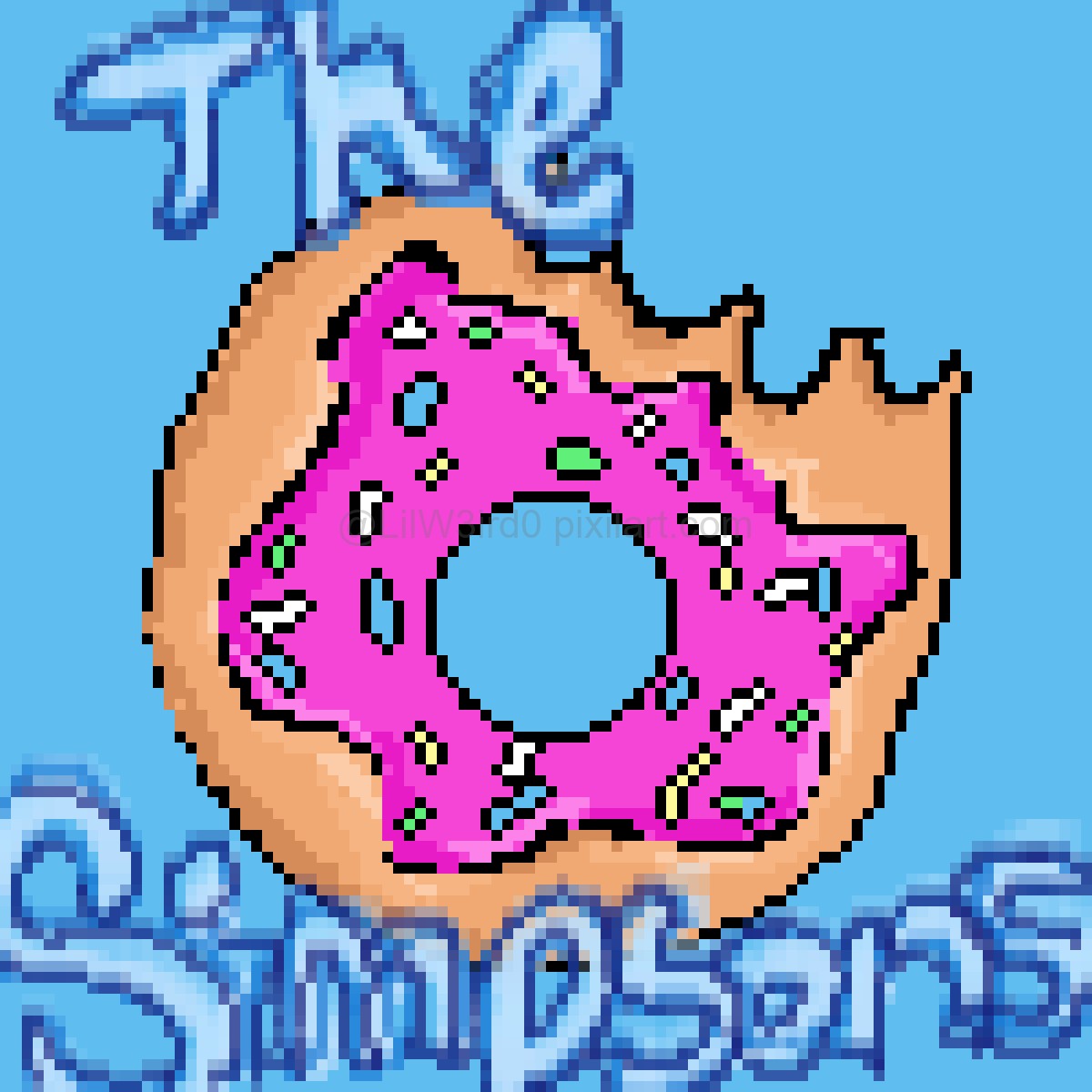 Pixilart - The Simpsons donut by LilW3ird0
