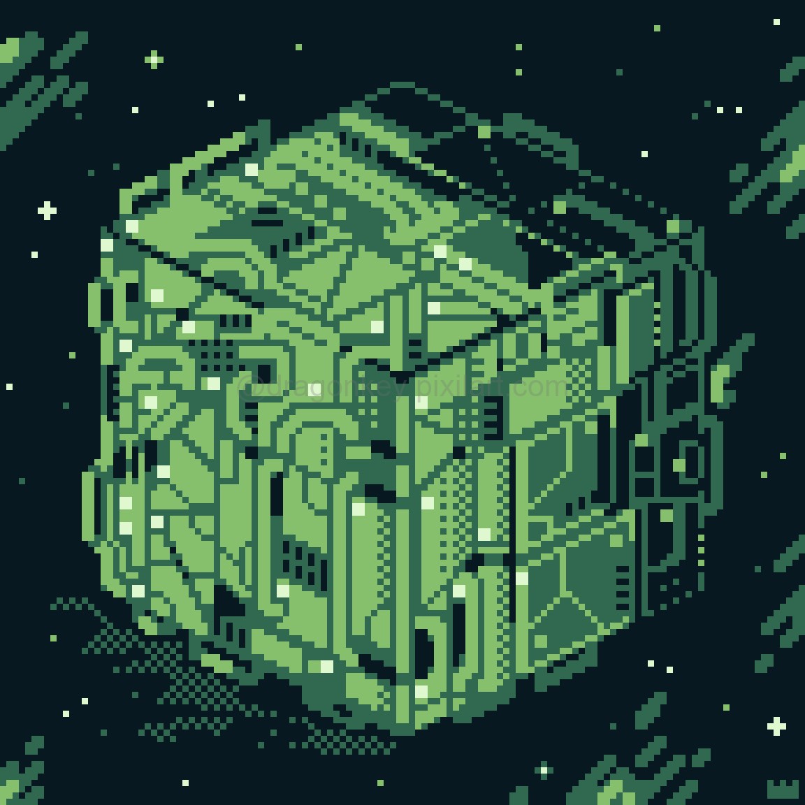 Pixilart - Borg Cube by dragonkey