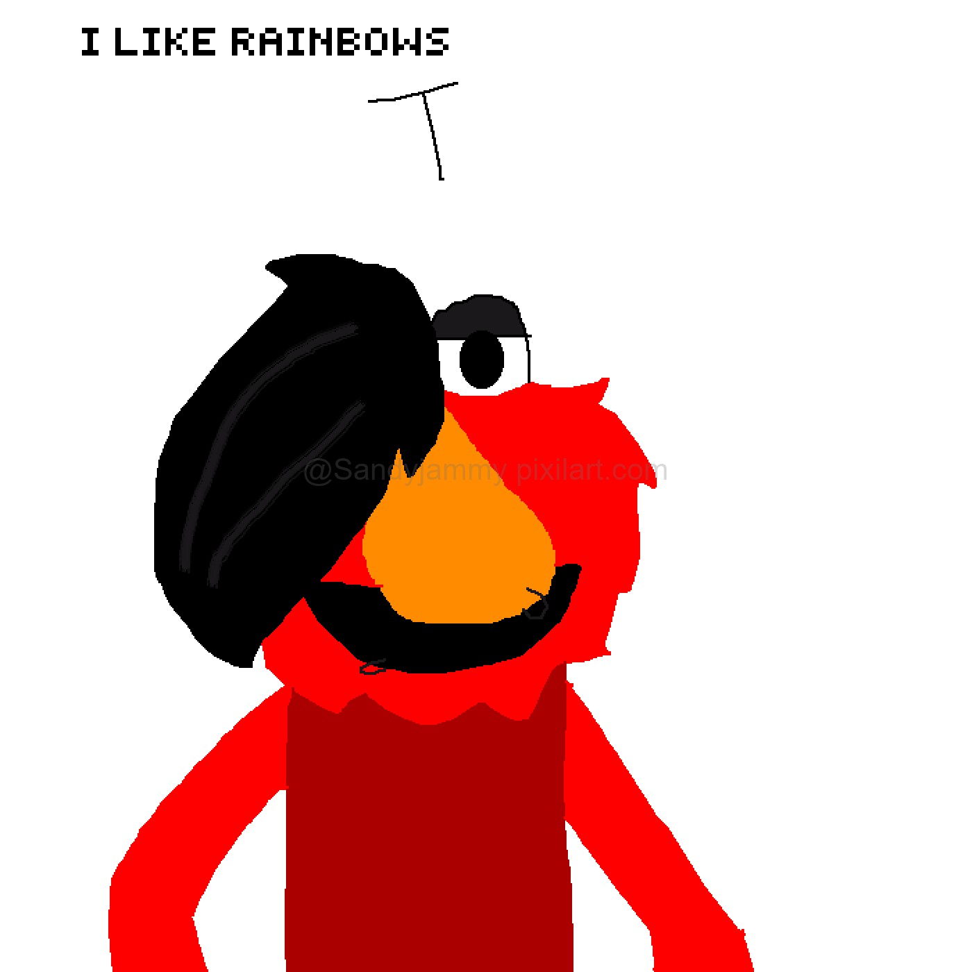 Pixilart - emo elmo by Sandyjammy