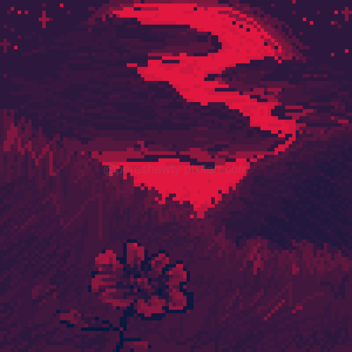 Pixilart - red moon by pereshawty