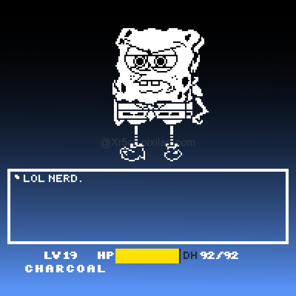 Pixilart - Spongebob battle sprite by Xr5cv