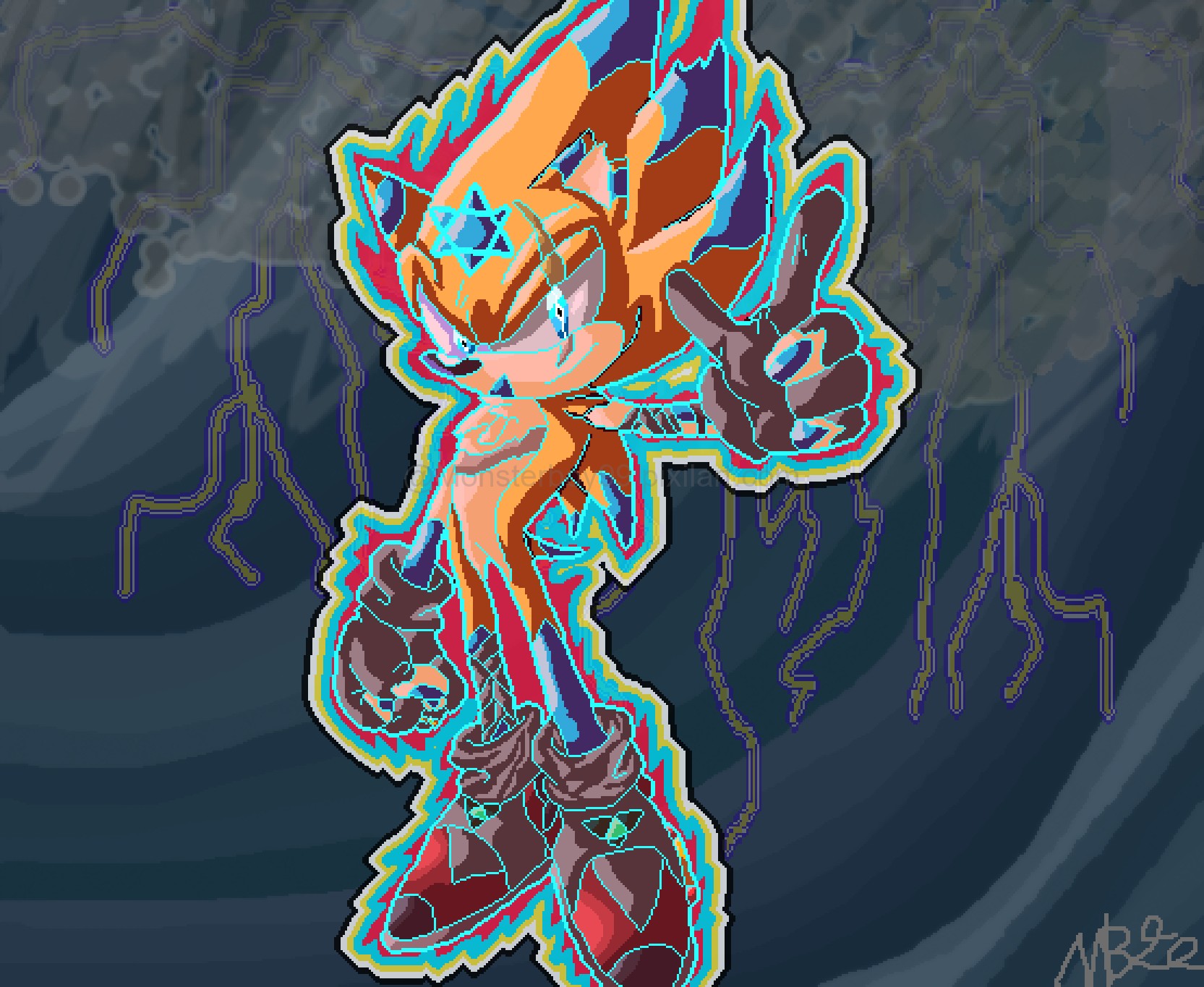 Pixilart - Omega Super Sonic 2 Tribute (Alt 2) by Monsterboy99